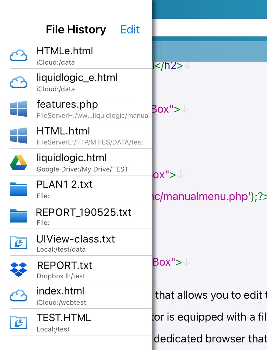 File Information/File History‐Manual‐Text Editor LiquidLogic‐Support‐MEGASOFT