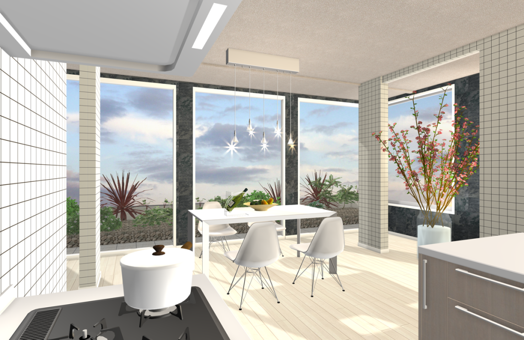 【新着パーツ使ってみた-27／LIXIL】新着パーツを使って理想のLDKを作ってみた。すべてにアクセスが良いLDKの特等席はここでした！ – メガソフト株式会社