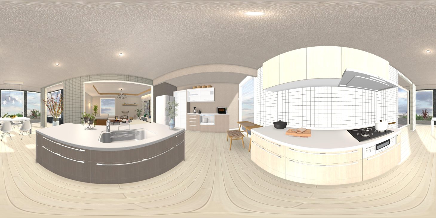 【新着パーツ使ってみた-27／LIXIL】新着パーツを使って理想のLDKを作ってみた。すべてにアクセスが良いLDKの特等席はここでした！ – メガソフト株式会社