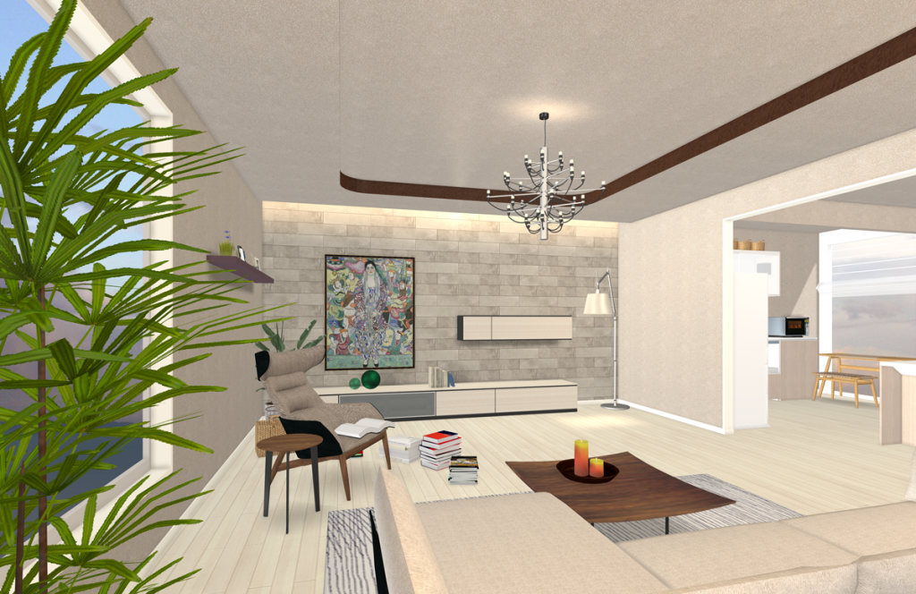 【新着パーツ使ってみた-27／LIXIL】新着パーツを使って理想のLDKを作ってみた。すべてにアクセスが良いLDKの特等席はここでした！ – メガソフト株式会社